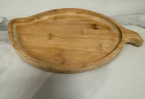 Деревянная тарелочка для нарезки и сухарница