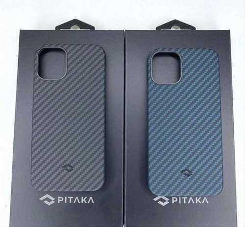 Чехол Pitaka iPhone 12 mini черный/синий