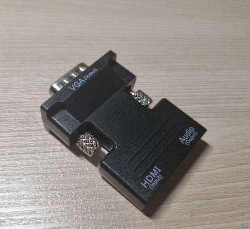 Адаптер-переходник hdmi мама - VGA папа с 3.5 вход
