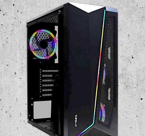 Новый корпус tesla TSL-100, ATX, 4xFAN, стекло