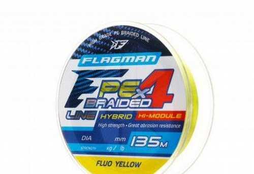 Шнур Flagman PE Hybrid F4 Fluo Yellow 135м 0.19м