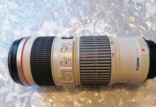 Canon zoom lens ef 70-200mm 1:4 l is USM