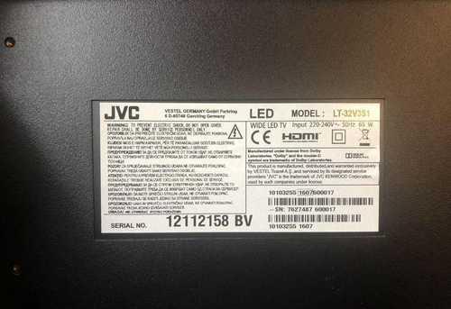 Телевизор JVC LT-32V351 на запчасти