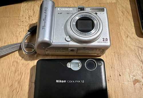 Nikon coolpix s3 и Canon фотоаппарат/мыльница