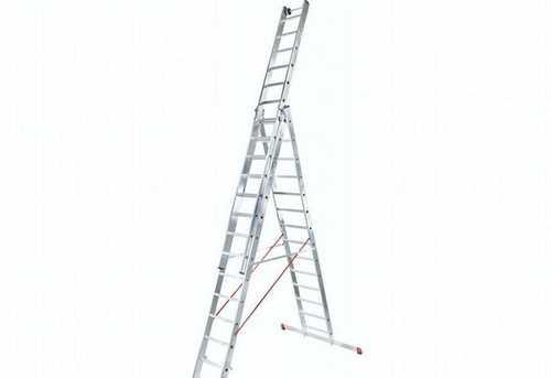 Алюминиевая трёхсекционная индустриальная лестница