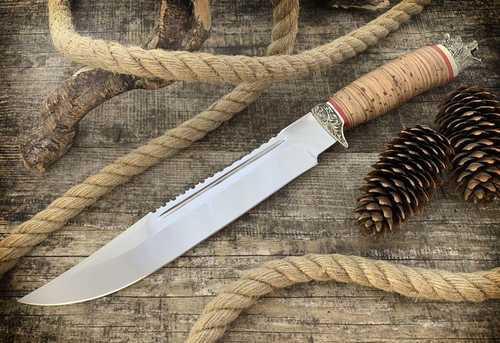 Большой охотничий нож из кованой х12мф