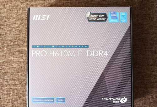 MSI PRO H610M E DDR4 (новая, гарантия)