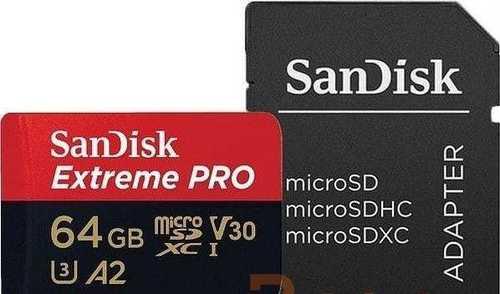 Карта памяти 64Gb SanDisk MicroSD Extreme Pro Clas