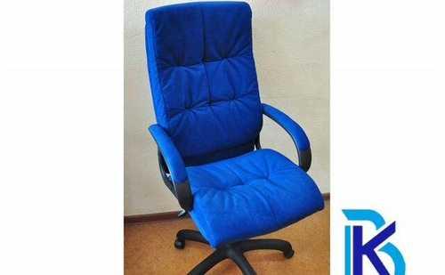 Офисное кресло "Мурано" ткань нубук синий