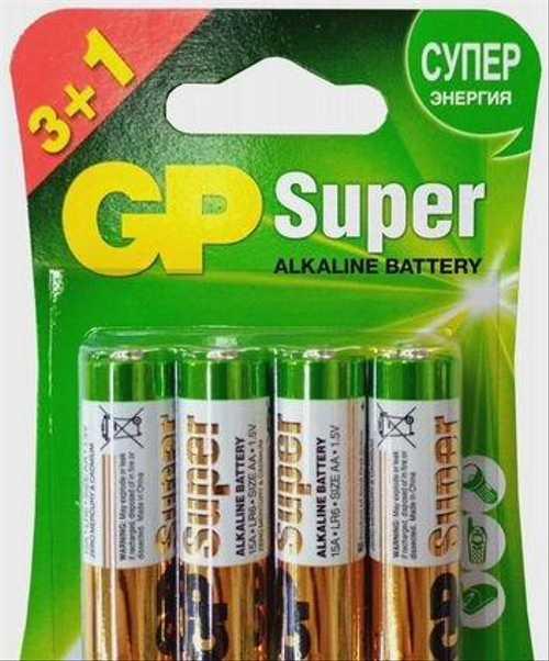 Батарейка GP Super Alkaline AA, 4 шт