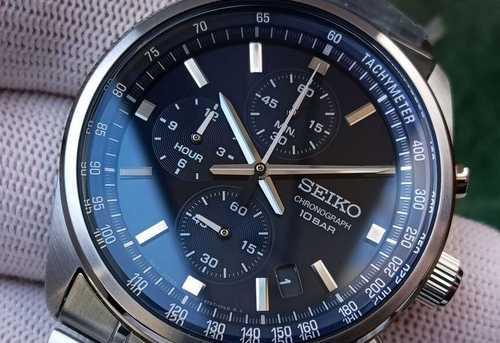 Часы Seiko (Сейко) Chronograph Blue dial