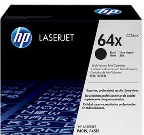 Картридж лазерный HP 64X CC364XC черный (24000стр.) для HP LJ 4015/4515 (техн.упак)