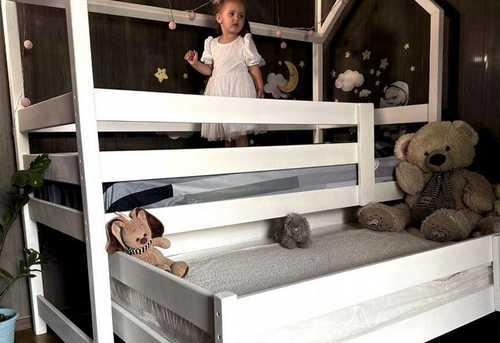 Детская выкатная кровать домик