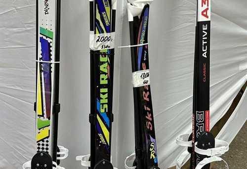 Набол лыжный подростковый-лыжи 130-140+палки+крепл