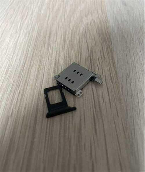 Коннектор для sim карты iPhone XR черный