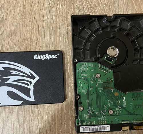 Ssd 256gb SATA kingspec, hdd wd black 80gb