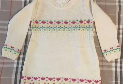 Детское вязаное платье 92