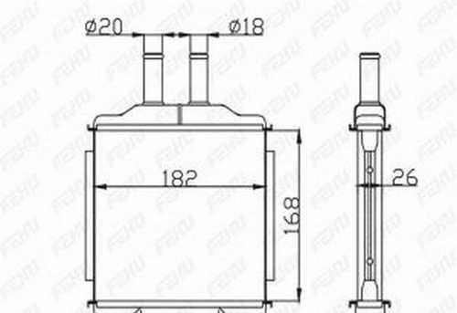 FRH1023 Радиатор отопителя chevrolet lacetti (04)