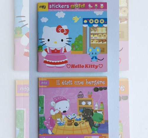 Книги Hello Kitty с наклейками и книга с нотами