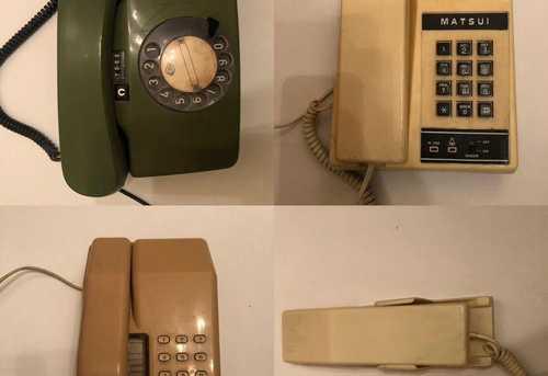 Старый телефон дисковый кнопочный СССР