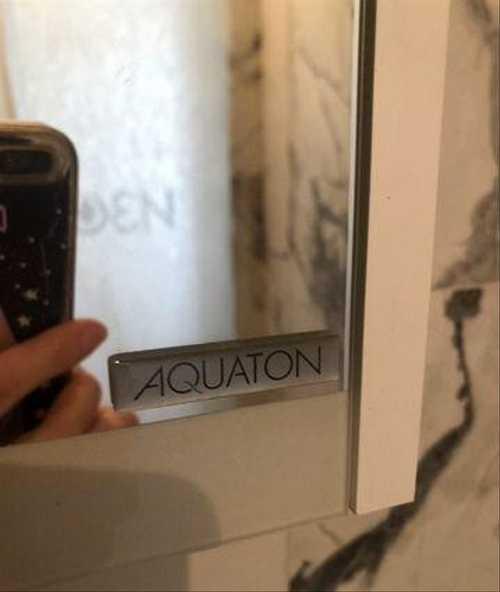 Новый шкаф для ванны зеркальный aquaton