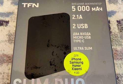 Внешний аккумулятор TFN Slim Duo 5000mAh Black