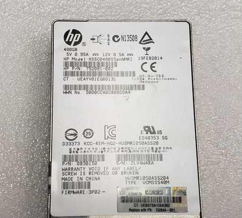 Жесткий диск HP 752081-002 480Gb 2.5" SAS