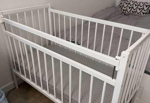 Детская кровать от 0 до 3 лет с матрасом