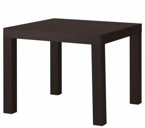 Лакк Придиванный столик, черно-коричневый, 55x55