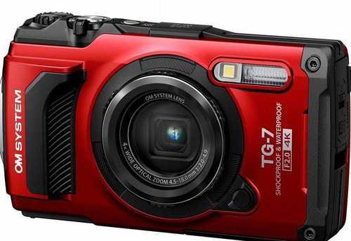 Компактный фотоаппарат OM System Tough TG-7, красн