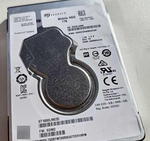 Жесткий диск 2.5" Seagate 1Tb для ноутбука