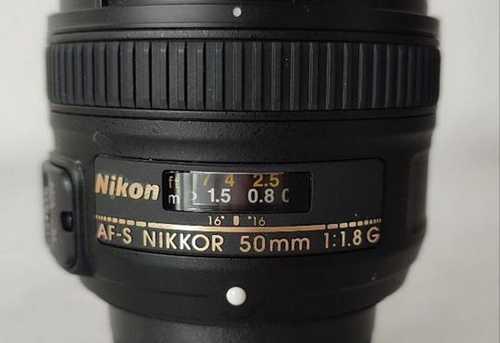 Объектив Nikon Nikkor 50mm F 1.8G AF-S
