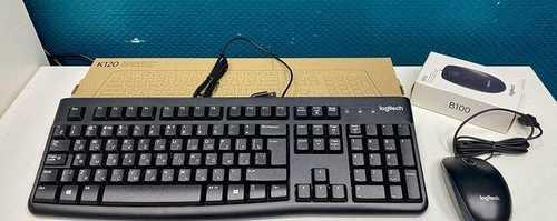 Комплект клавиатура и мышь logitech