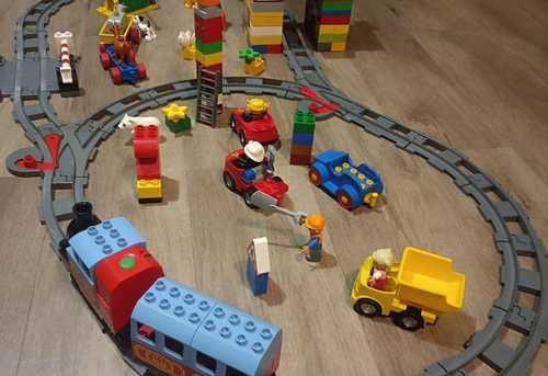 Lego duplo железная дорога, зоопарк, пожарные