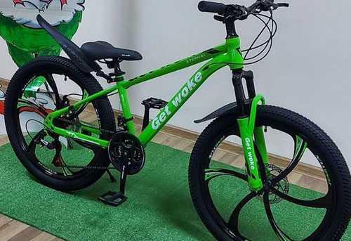 Велосипед подростковый 24 зелёный