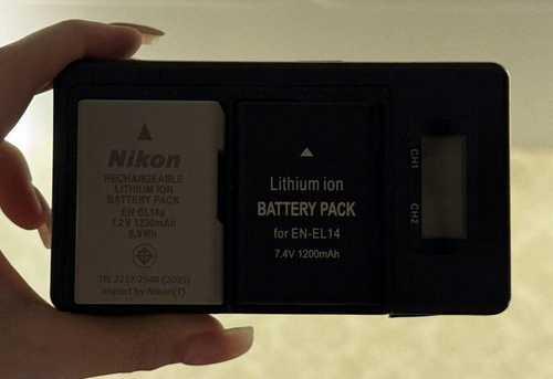 Nikon аккумулятор 2 шт + зарядное устройство