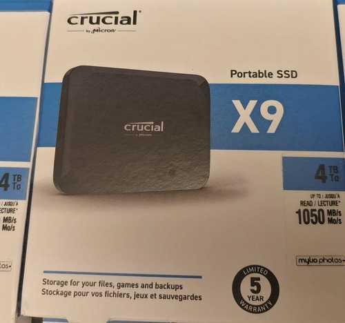 4TB USB-SSD Crucial X9 (США, 1050MB/s)