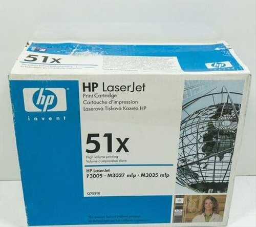Картриджи HP 51X Q7551X новые, оригинальные