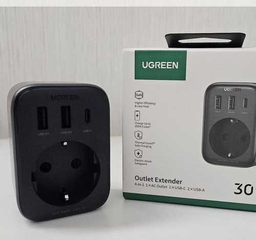 Зарядное устройство Ugreen CD314 (розетка, 30Вт)