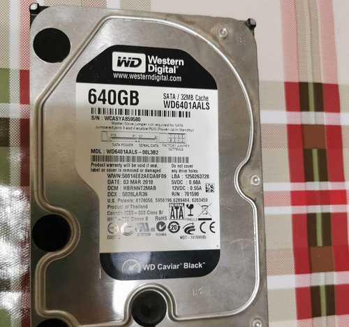 WD SATA 640 gb 32 mb