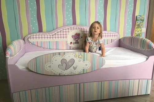 Диван-кровать Mia розовый