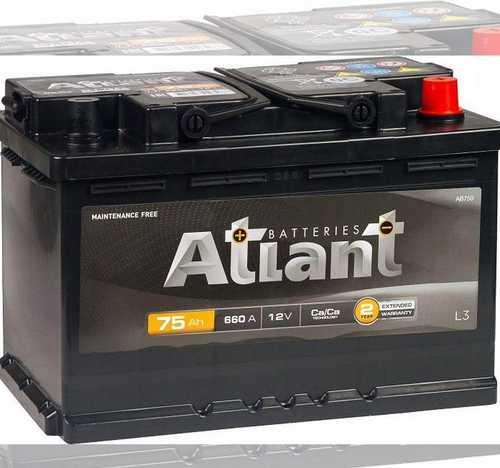 Автоаккумулятор новый atlant black 75R