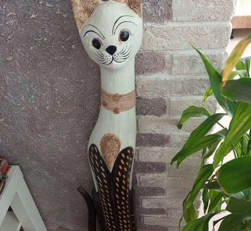 Статуэтка фигурка кошка деревянная