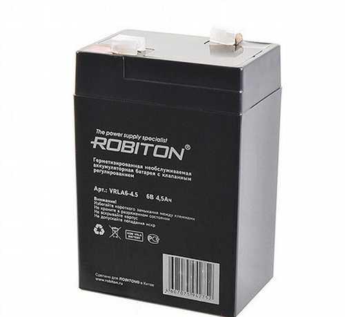 Аккумулятор robiton vrla6-4.5 6в 4,5а