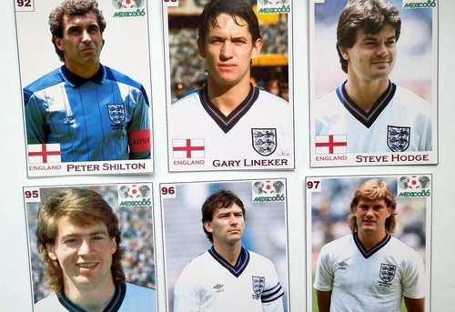 Наклейки Футбол чм 1986 сборная Англии № 92-114