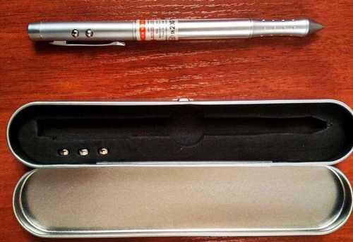 Ручка с лазерной указкой и фонариком новая