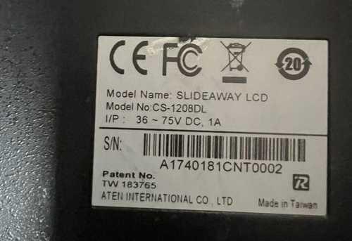 KVM консоль (LCD Switch) aten Slideaway CL-1208