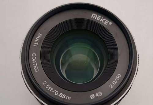 Объектив Meike 50mm F 2 для micro 4/3 б/у