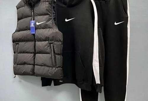Костюм тройка Nike теплый (на флисе)