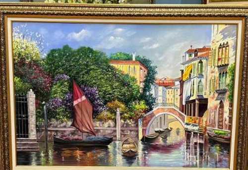 Картина маслом на холсте «Венеция летом» 60х90